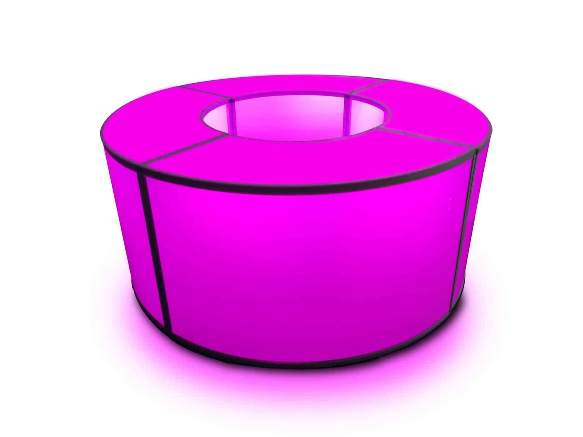 8FT DIAMETER ROUND LED BAR - Modern Event Rentals Texas