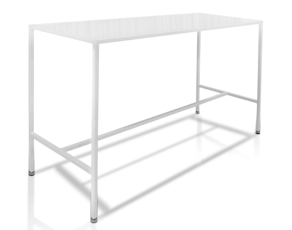 BALI WHITE COMMUNAL BAR TABLE - Modern Event Rentals Texas