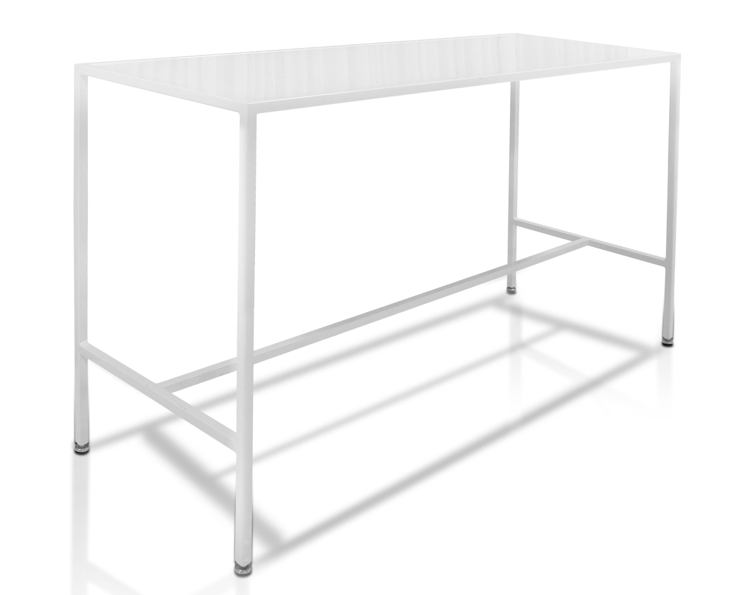 BALI WHITE COMMUNAL BAR TABLE - Modern Event Rentals Texas