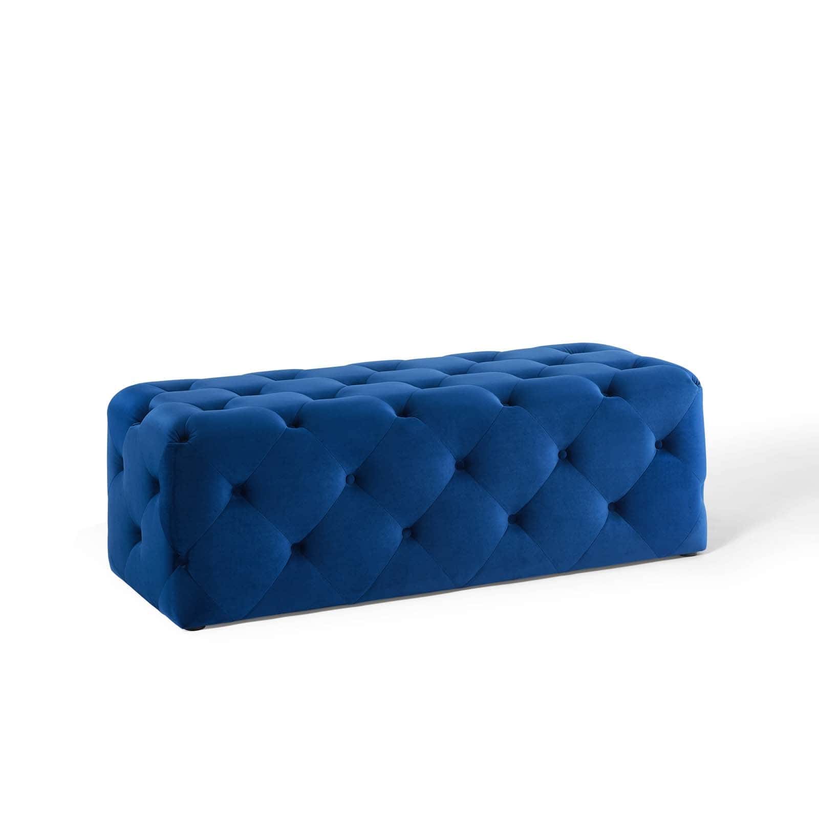 LOLA BLUE OTTOMAN - Modern Event Rentals Texas